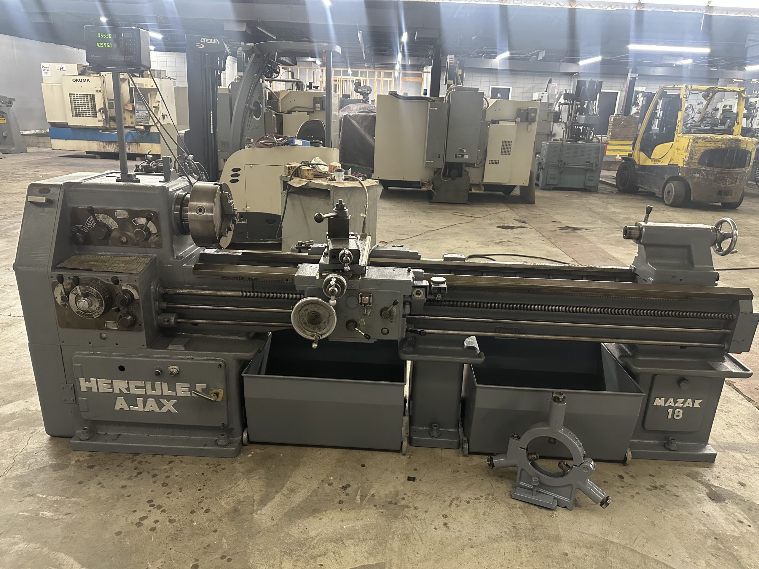 Mazak Hercules Ajax 18 Engine Lathe with Taper attachment & DRO - Hi ...